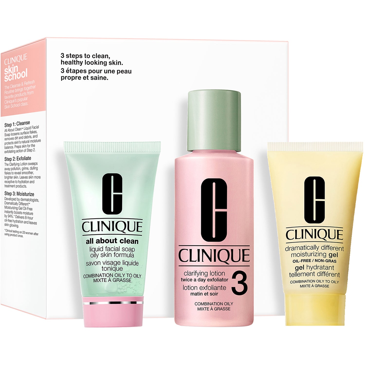 Clinique 3 Step Skin Type 3 Set 30ml+60ml+30ml | Eleven.se